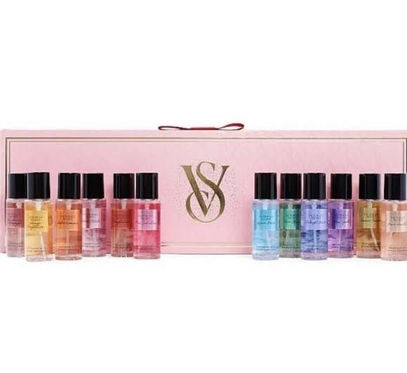 Coffret de 12 mini brumes Victoria secrète – ÉLÉGANCE_BEAUTY